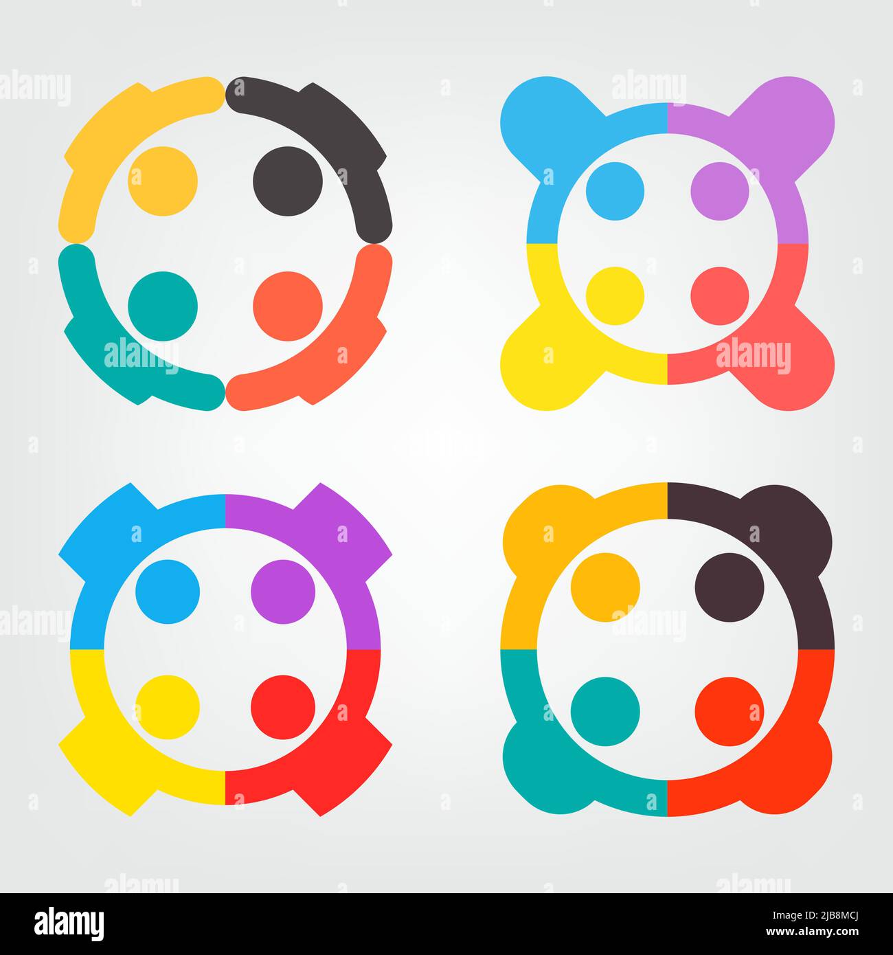 Graphic group connecting,People Connection logo set,Team work in a ...