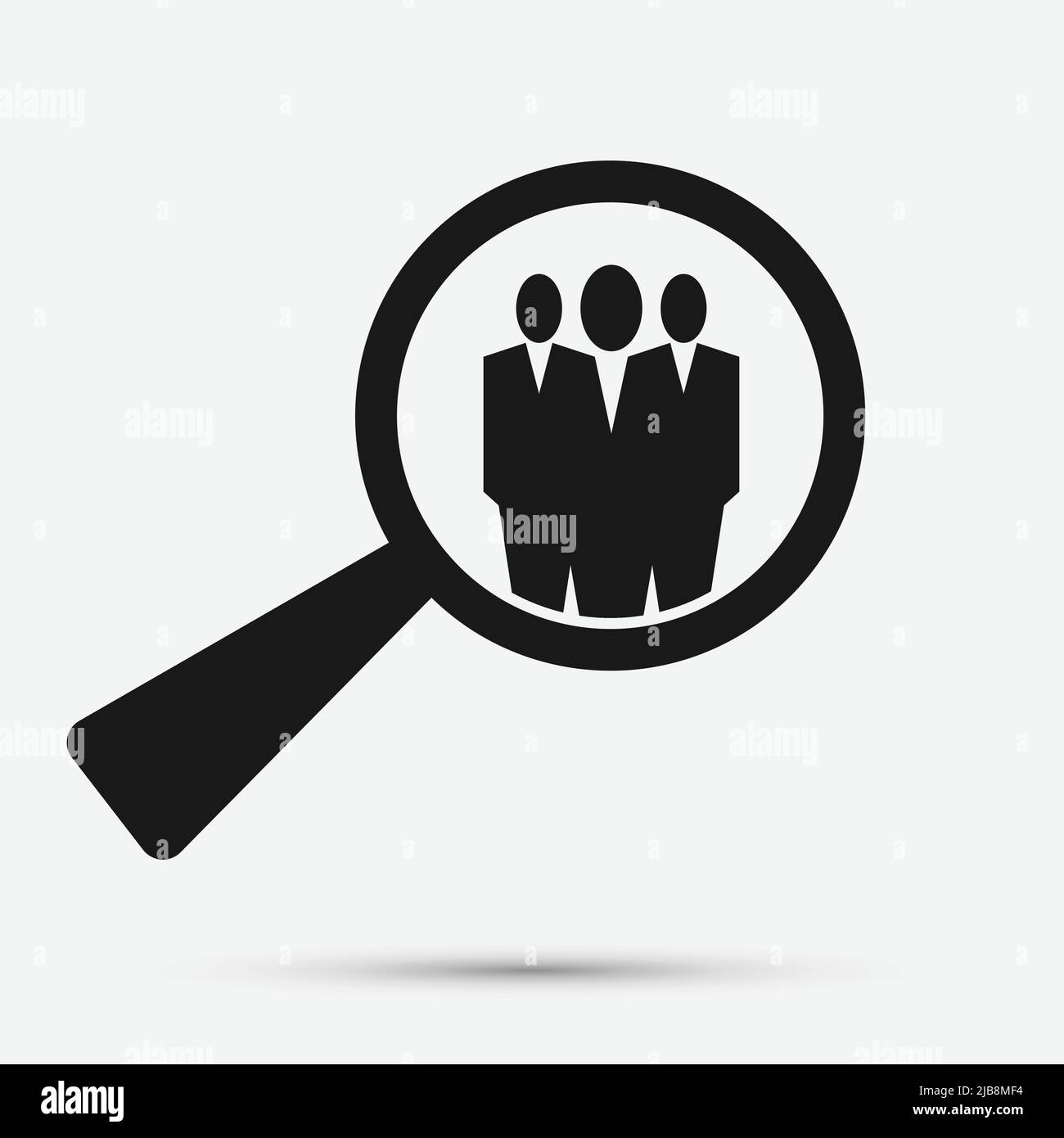 Magnifying glass black,Search for employees,Office business people icon ...