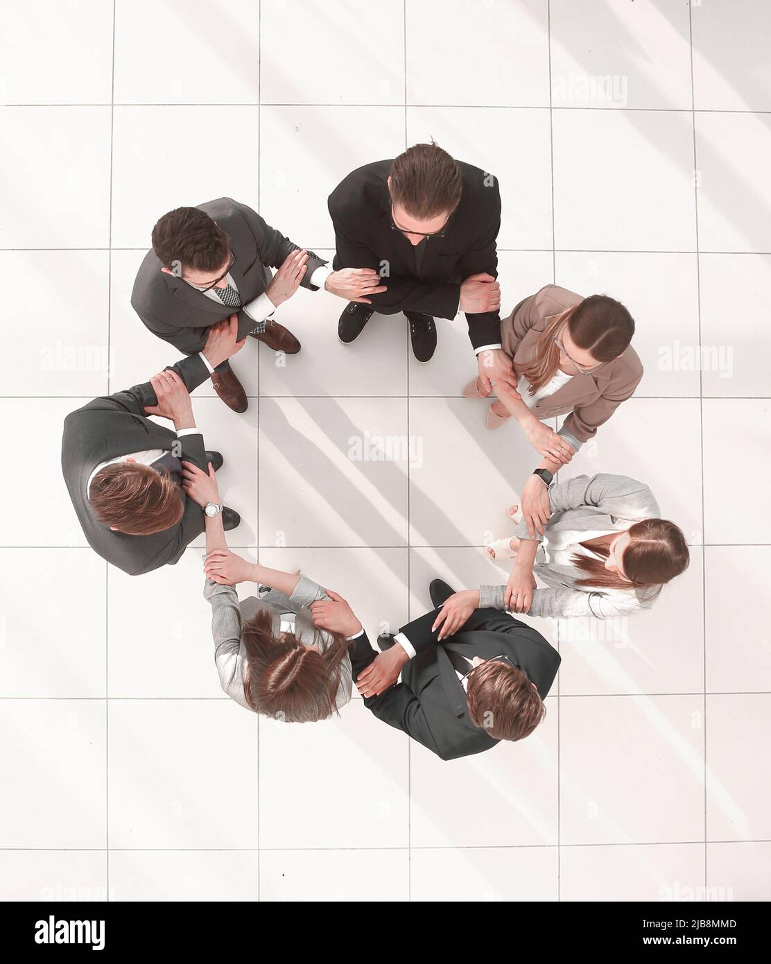 top view. business team forming a circle out of hands Stock Photo - Alamy