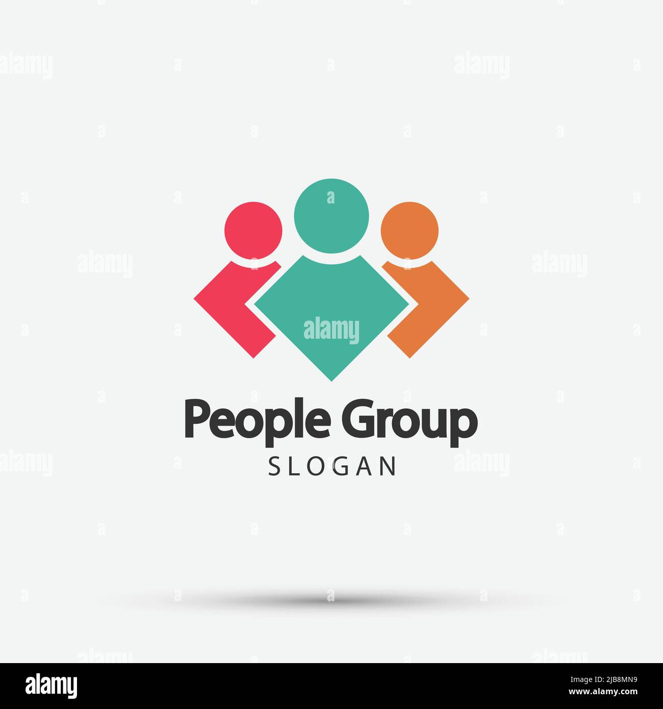 Group four people logo,Teamwork icon.vector illustrator Stock Vector ...