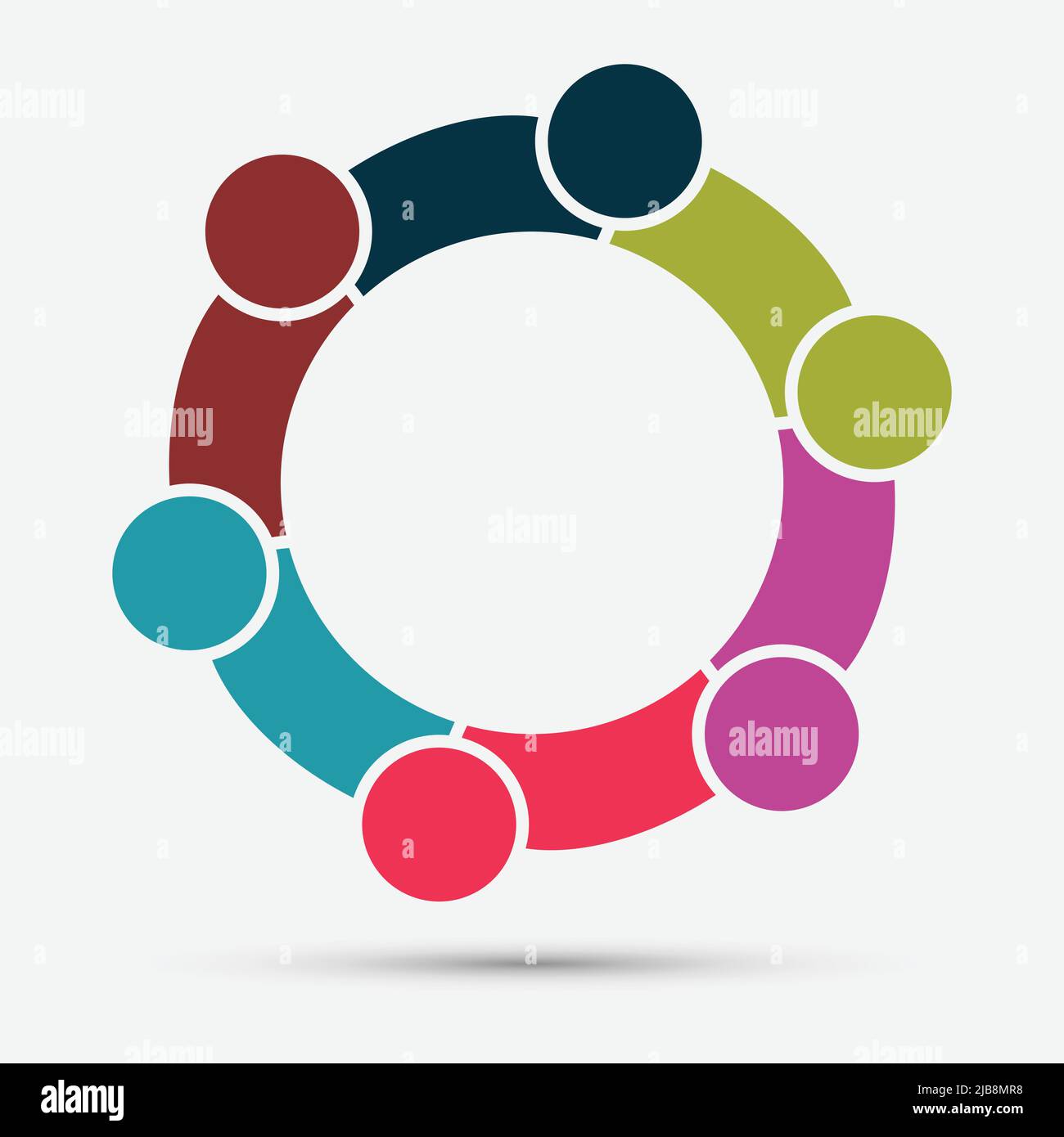 Group of Six people in a circle.Teamwork meeting.people are meeting in ...