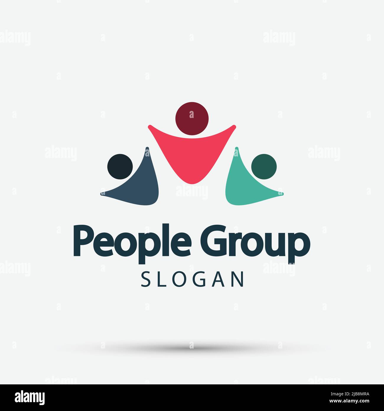 Group people logo handshake in a circle,Teamwork icon,Vector ...
