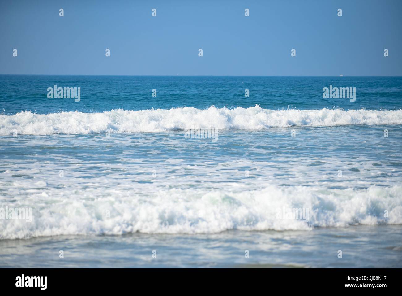 Blue ocean wave, ocean waves, natural background. Blue clean wavy sea ...