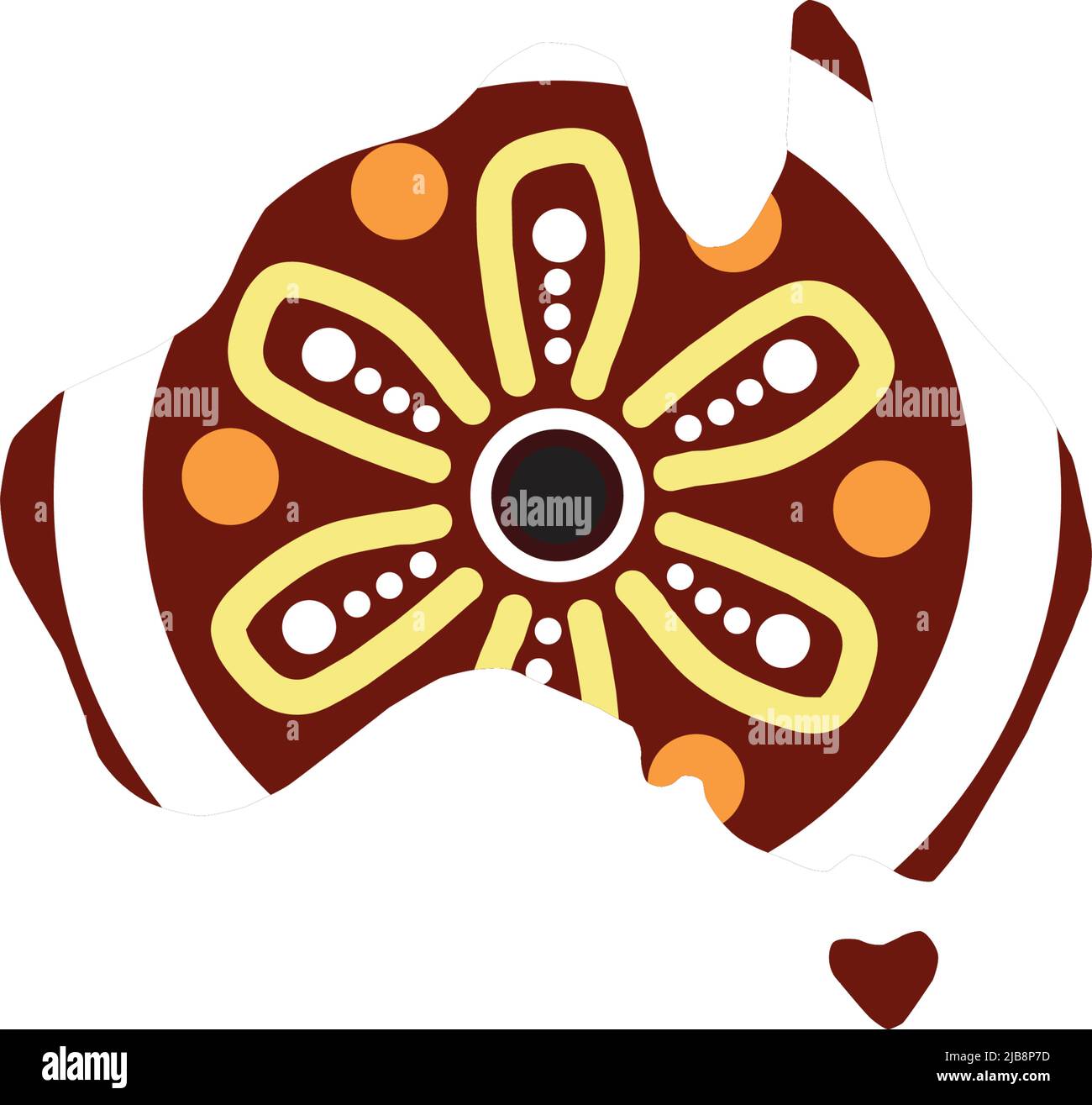 Aboriginal art dots painting with using Australian map outline Stock ...
