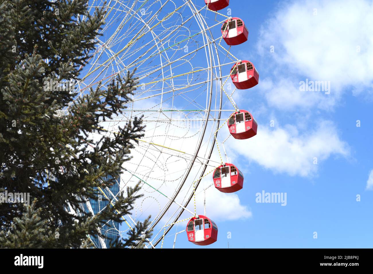 A ferris wheel in national amusement park of Mongolia Stock Photo - Alamy