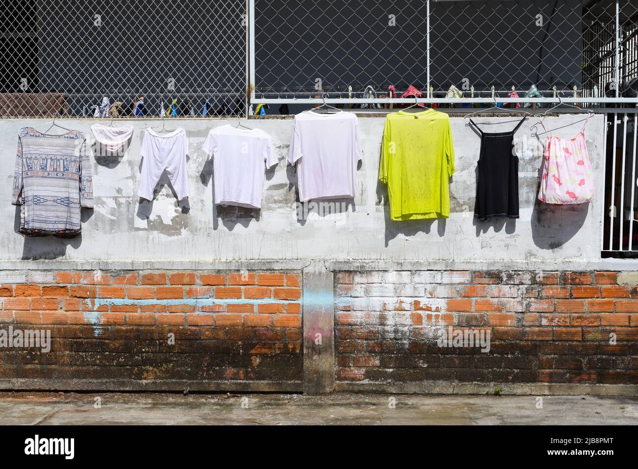 Laundry hanging on the rope hi-res stock photography and images - Alamy