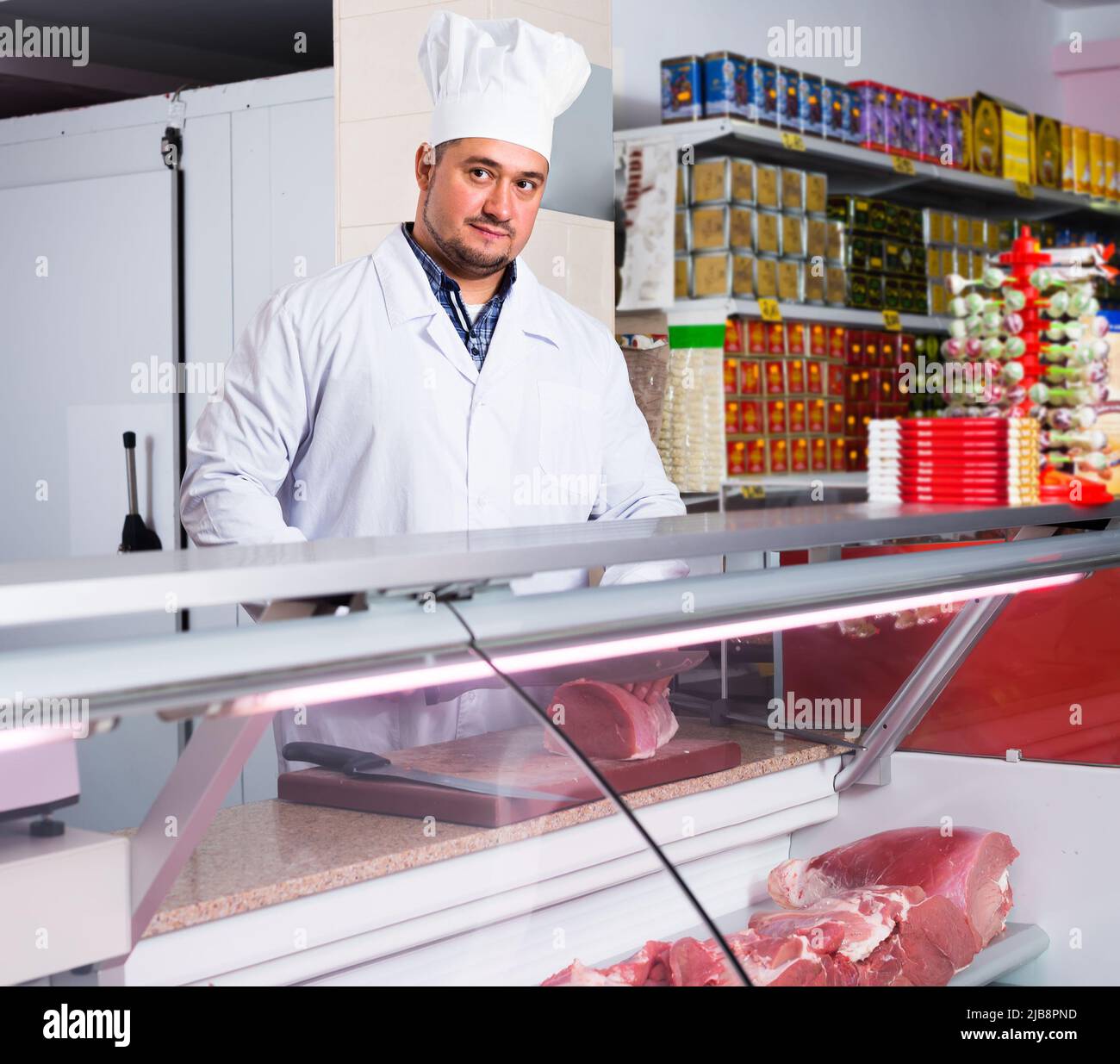Meat salesman hi-res stock photography and images - Alamy