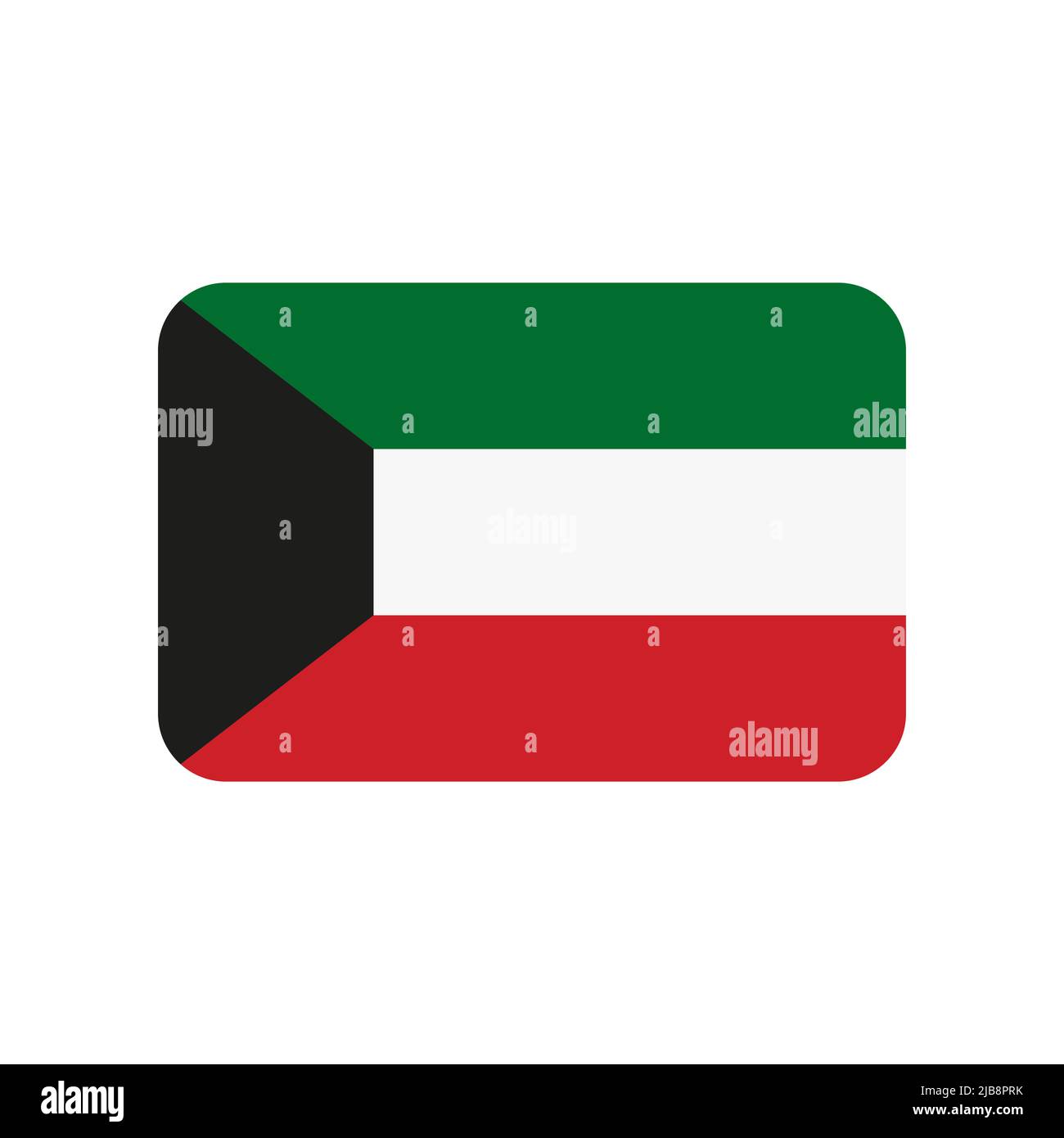 Kuwait flag vector icon on white background Stock Vector Image & Art ...