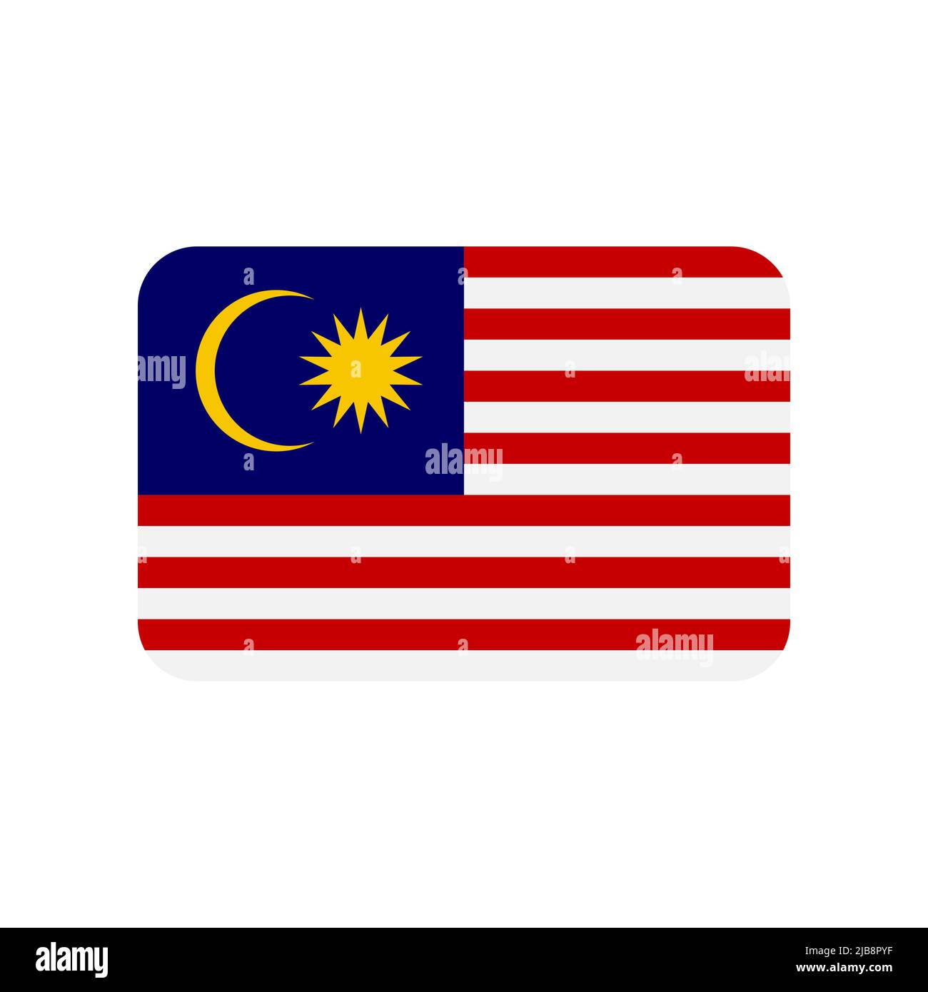 Malaysia flag vector icon on white background Stock Vector Image & Art ...