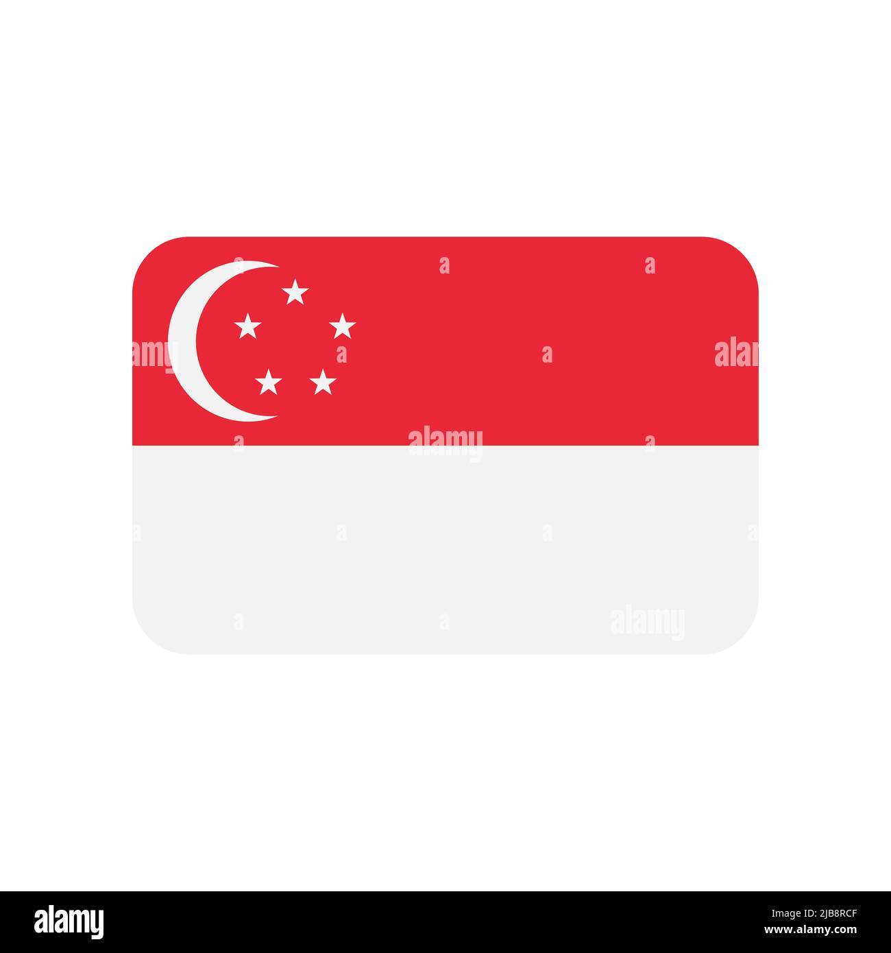 Singapore flag vector icon on white background Stock Vector Image & Art ...
