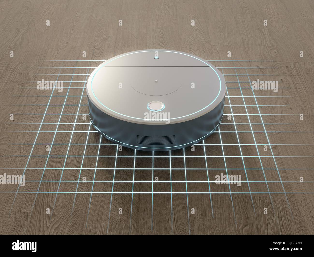 3d rendering robotic vacuum cleaner or sweeper display sensor on ...