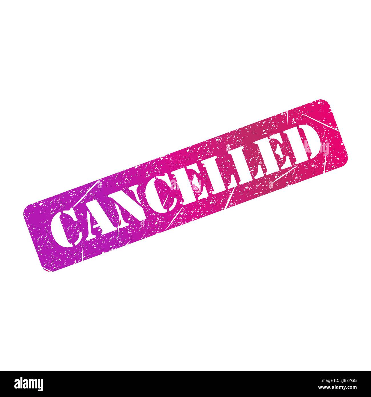 Cancelled stamp symbol, label sticker sign button, text banner vector ...