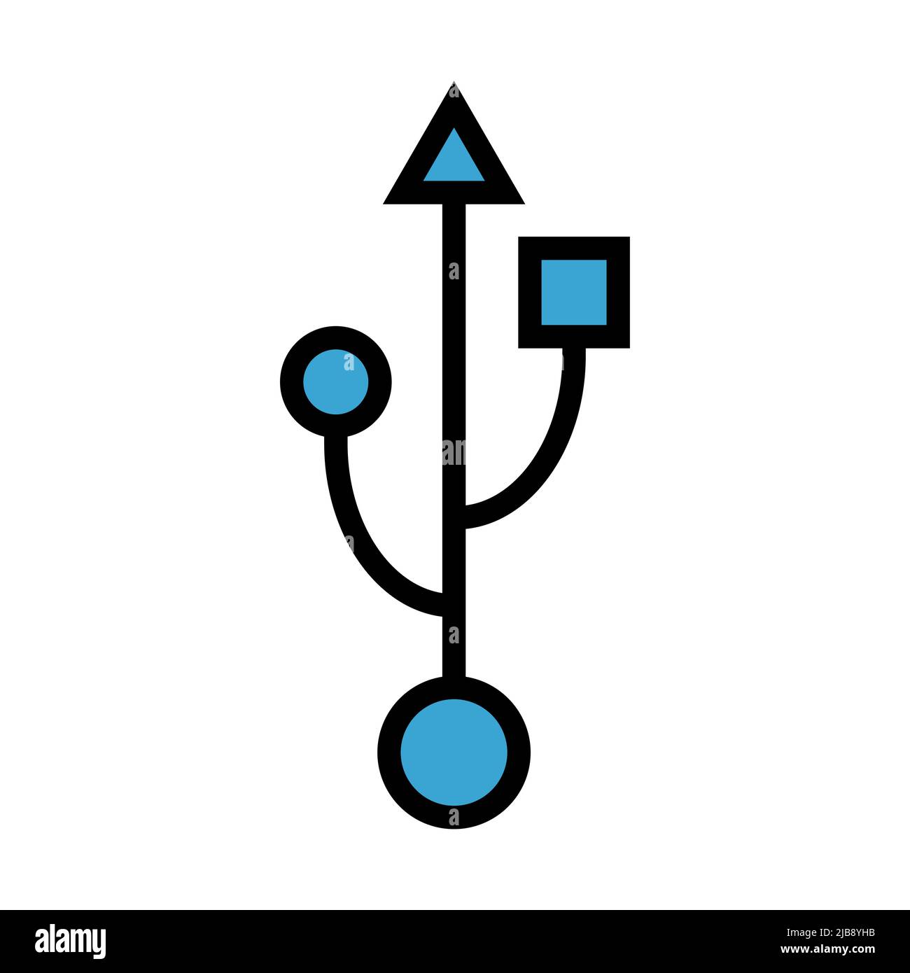 USB icon technology, connect device sign, electronic portable symbol ...