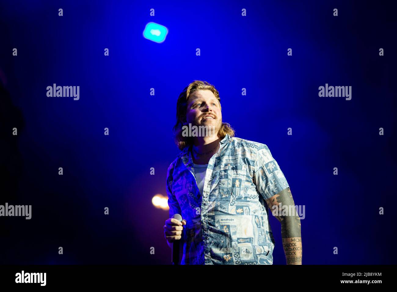 Bitterfeld Wolfen, Germany. 03rd June, 2022. Rapper Finch is on stage ...
