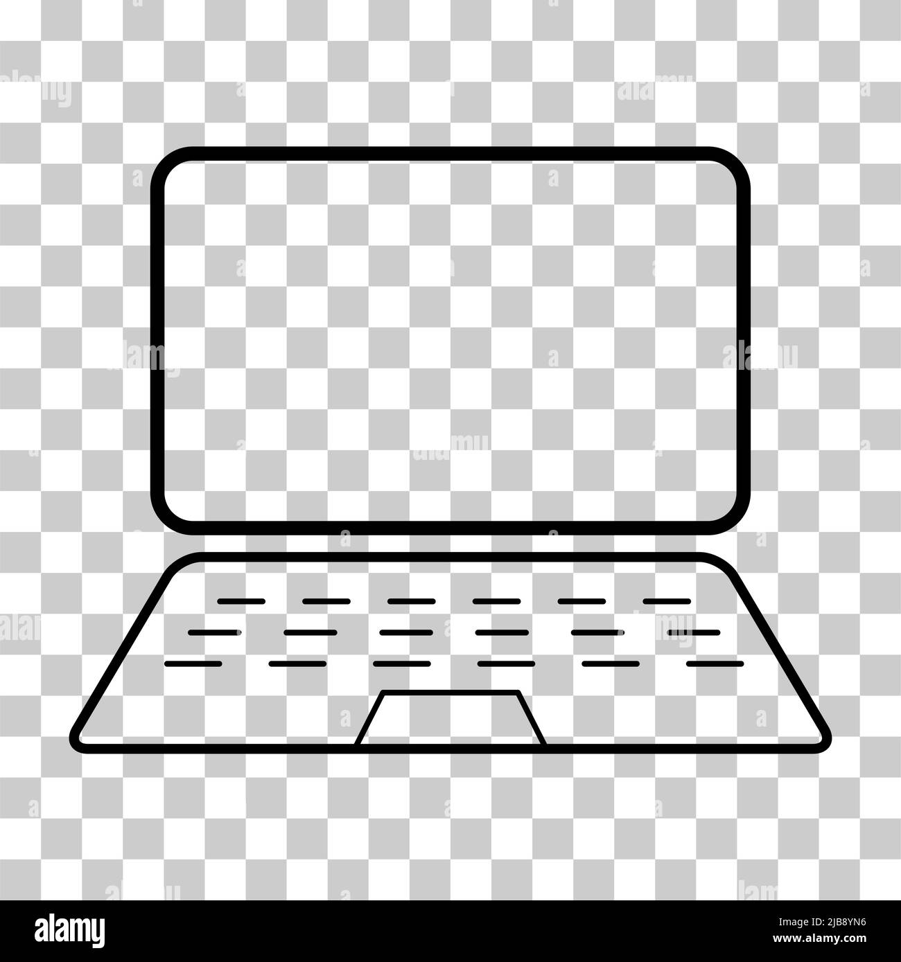 Laptop flat web icon, notebook computer technology symbol , blank display vector illustration ...