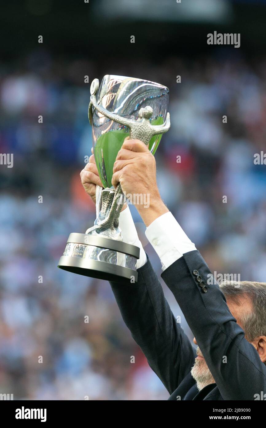 Finalissima cup is lifting before the Italy v Argentina - Finalissima ...