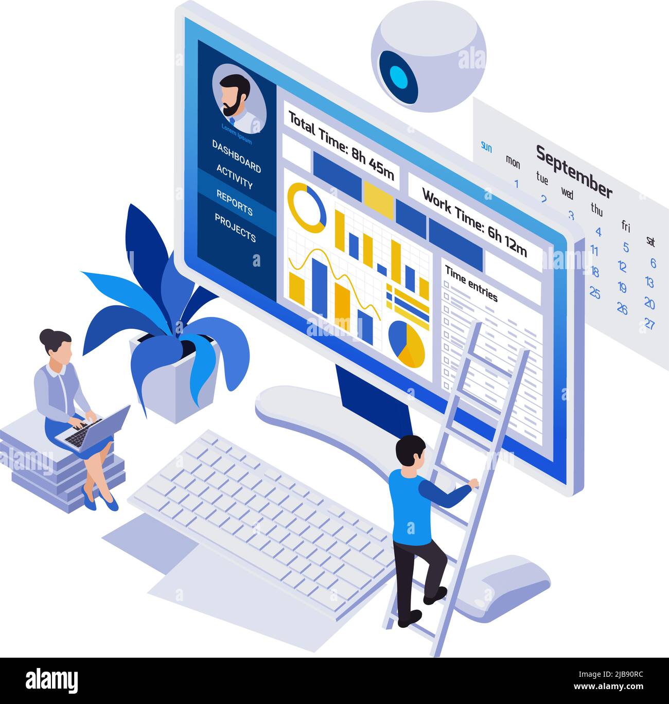 Desktop sharing Stock Vector Images - Alamy