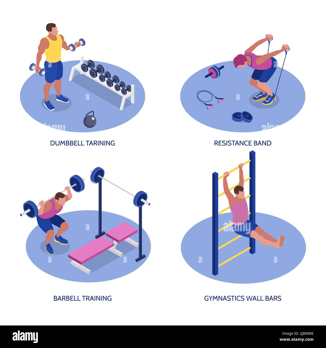 Wall bars man gym Stock Vector Images - Alamy