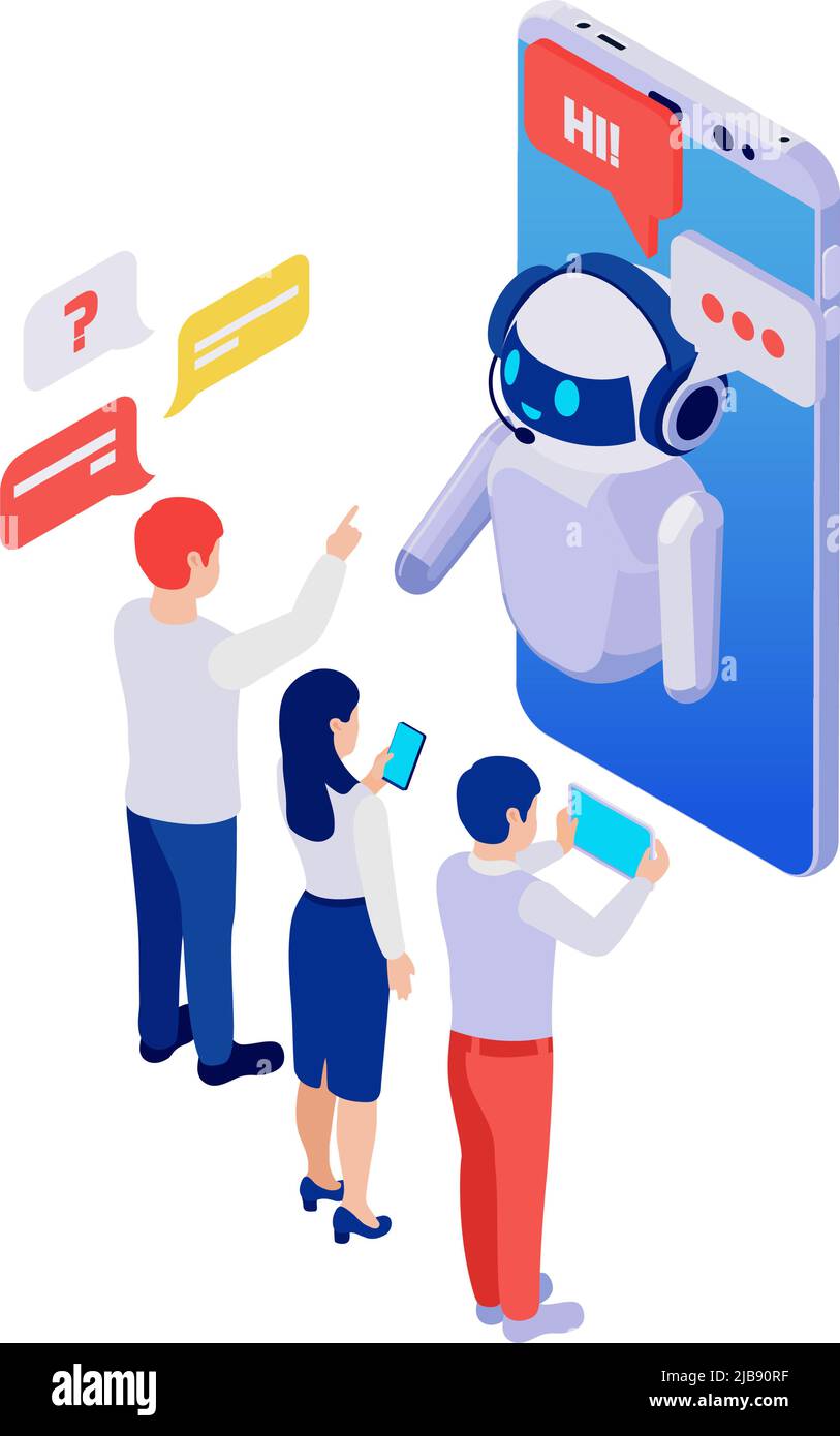 Chatbot application Cut Out Stock Images & Pictures - Alamy