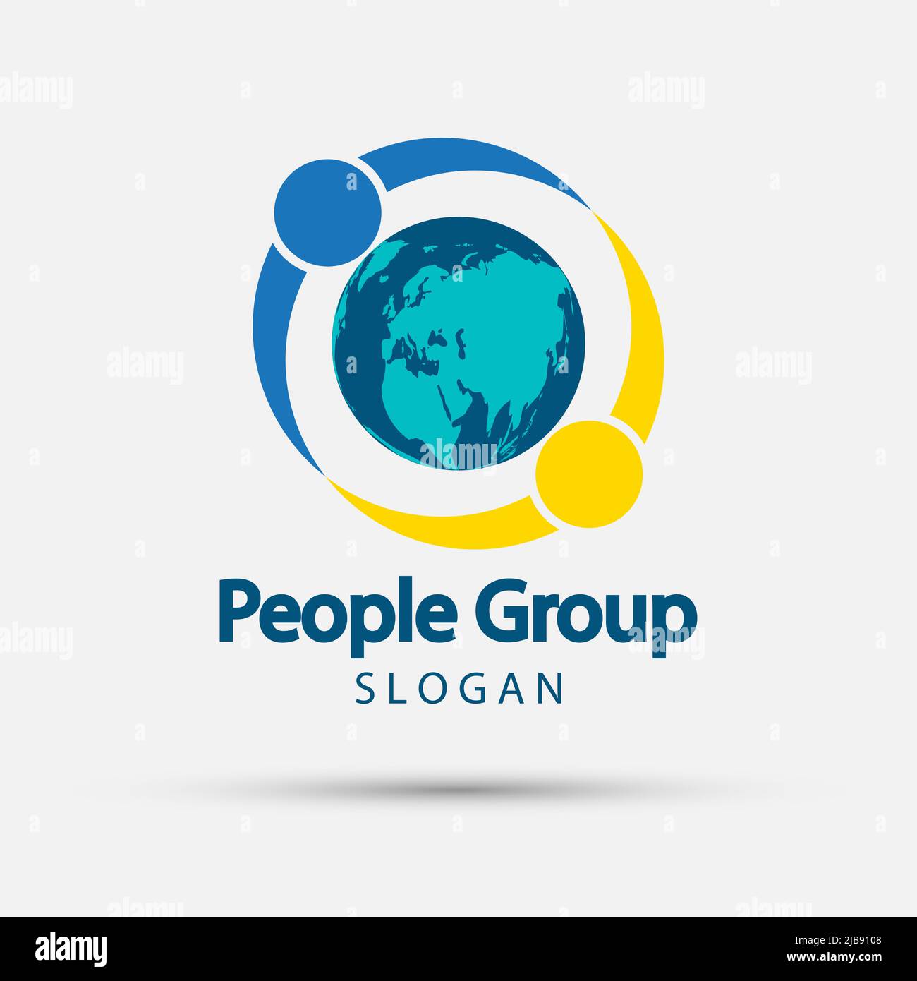 Vector graphic group connection logo people in the circle.team work ...