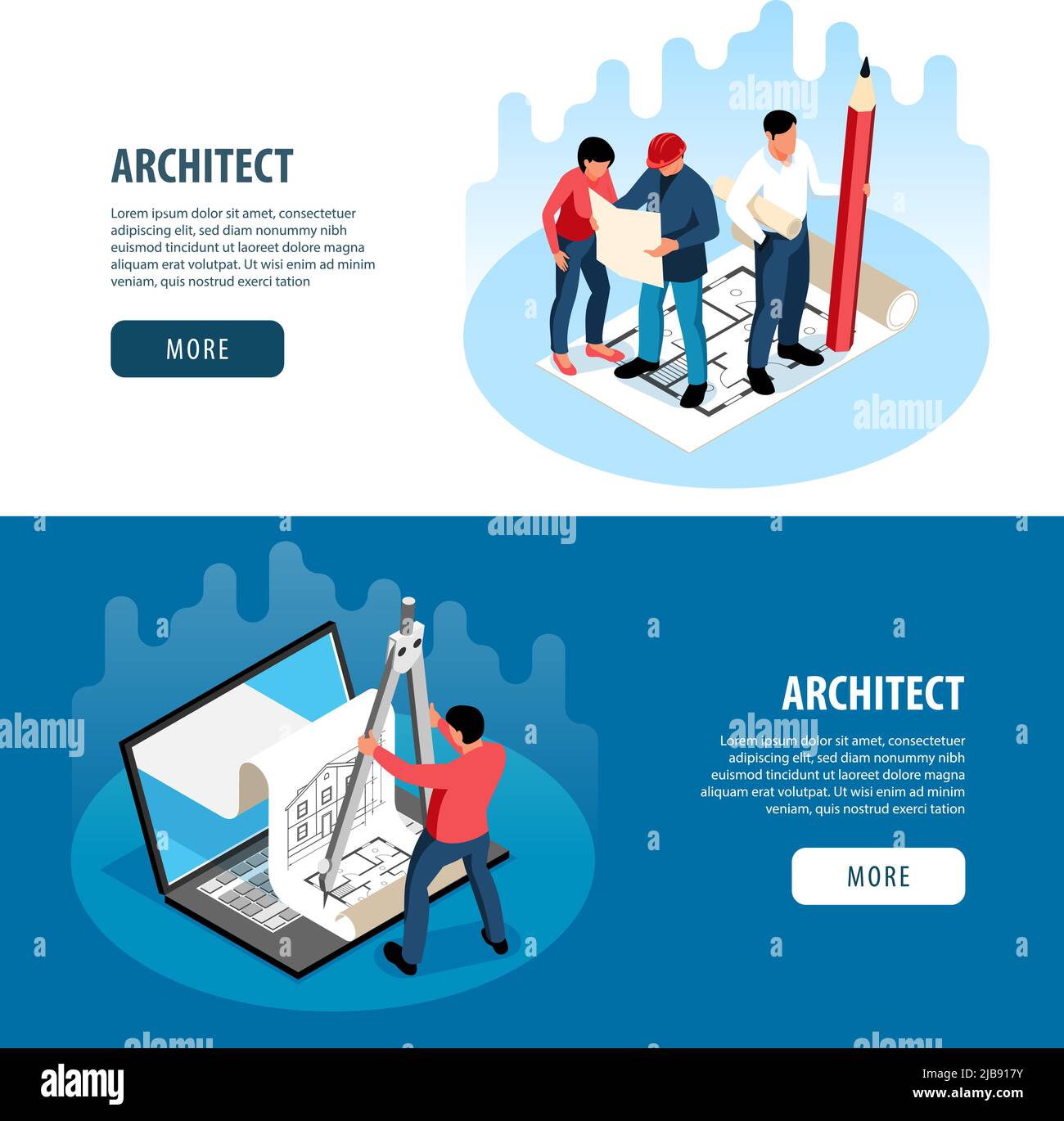 Architects and construction engineers working on architecture project ...