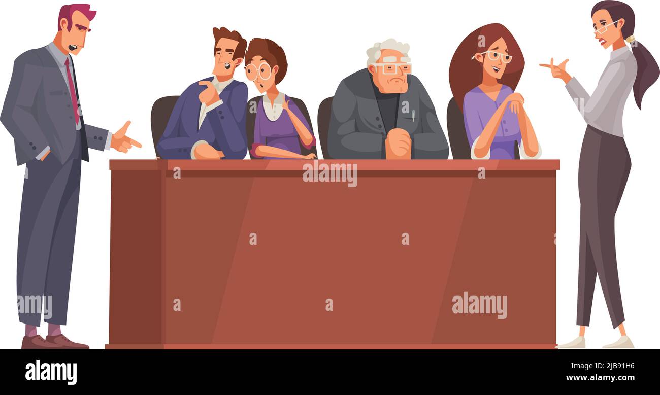 Jury trial courtroom Stock Vector Images - Alamy