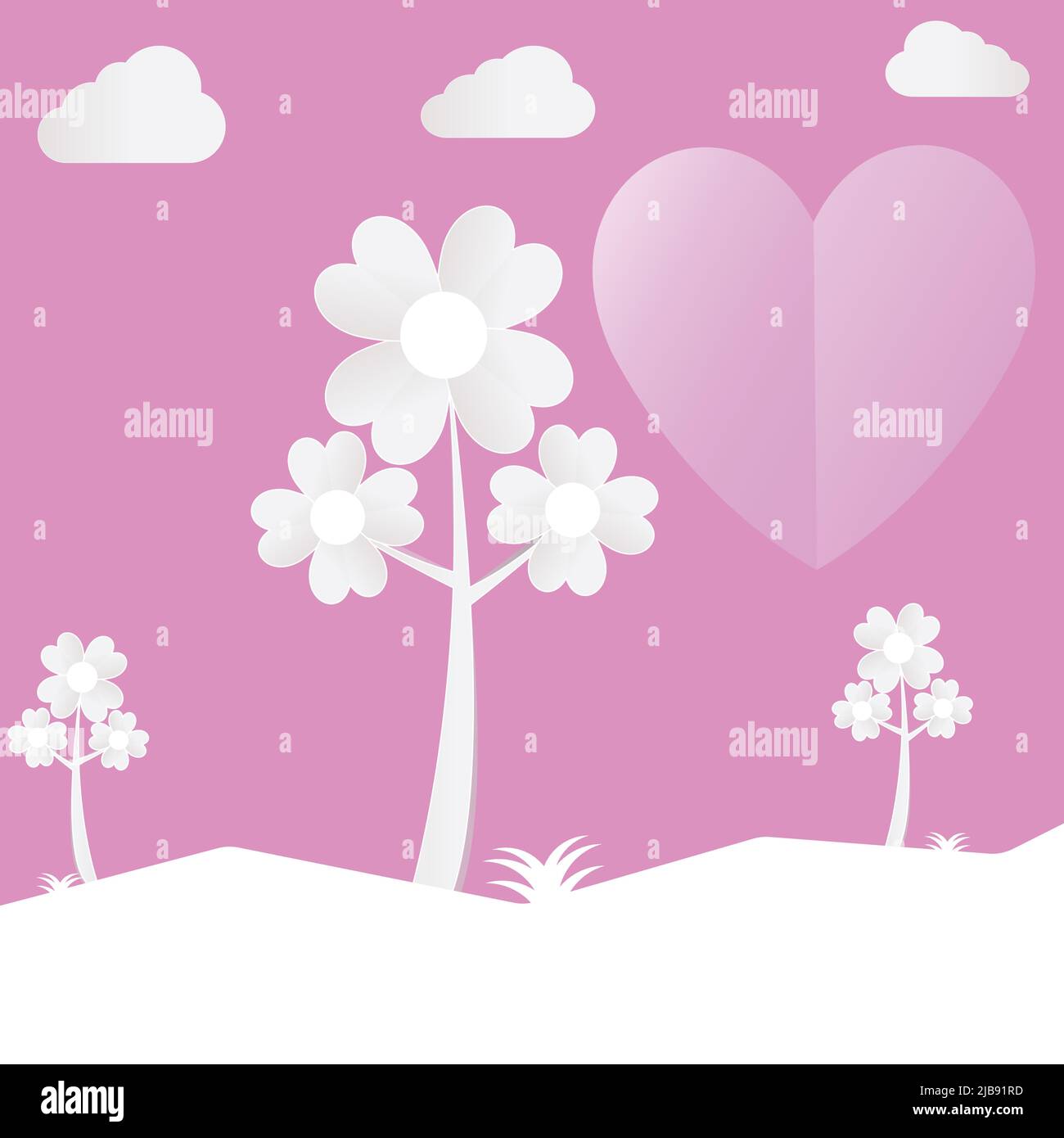 Concept love tree heart shape vector illustration design vectors hi-res ...