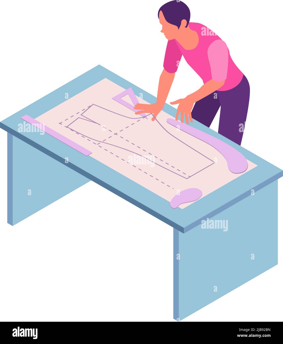 Tailor designing Stock Vector Images - Alamy