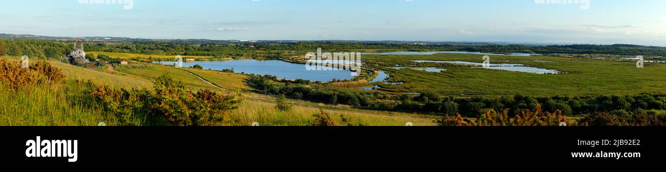 A panorama taken at RSPB St Aidan's Nature Park in Swillington,Leeds ...