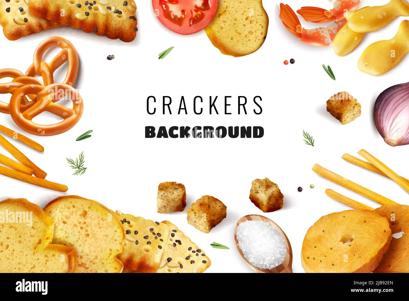 Crackers food ingredients Stock Vector Images - Alamy