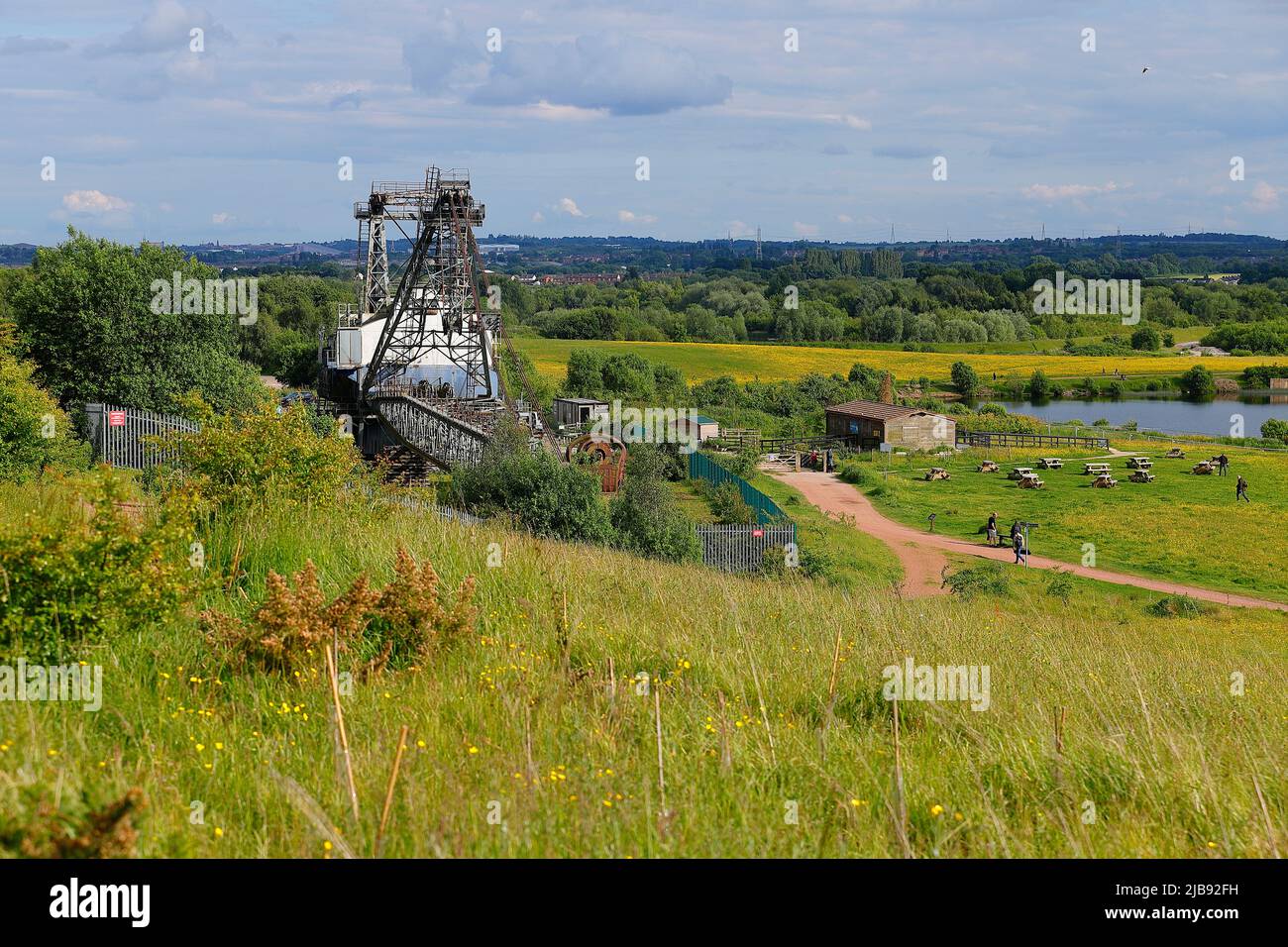 A preserved Bucyrus Erie 1150 Walking Dragline that remains on the ...