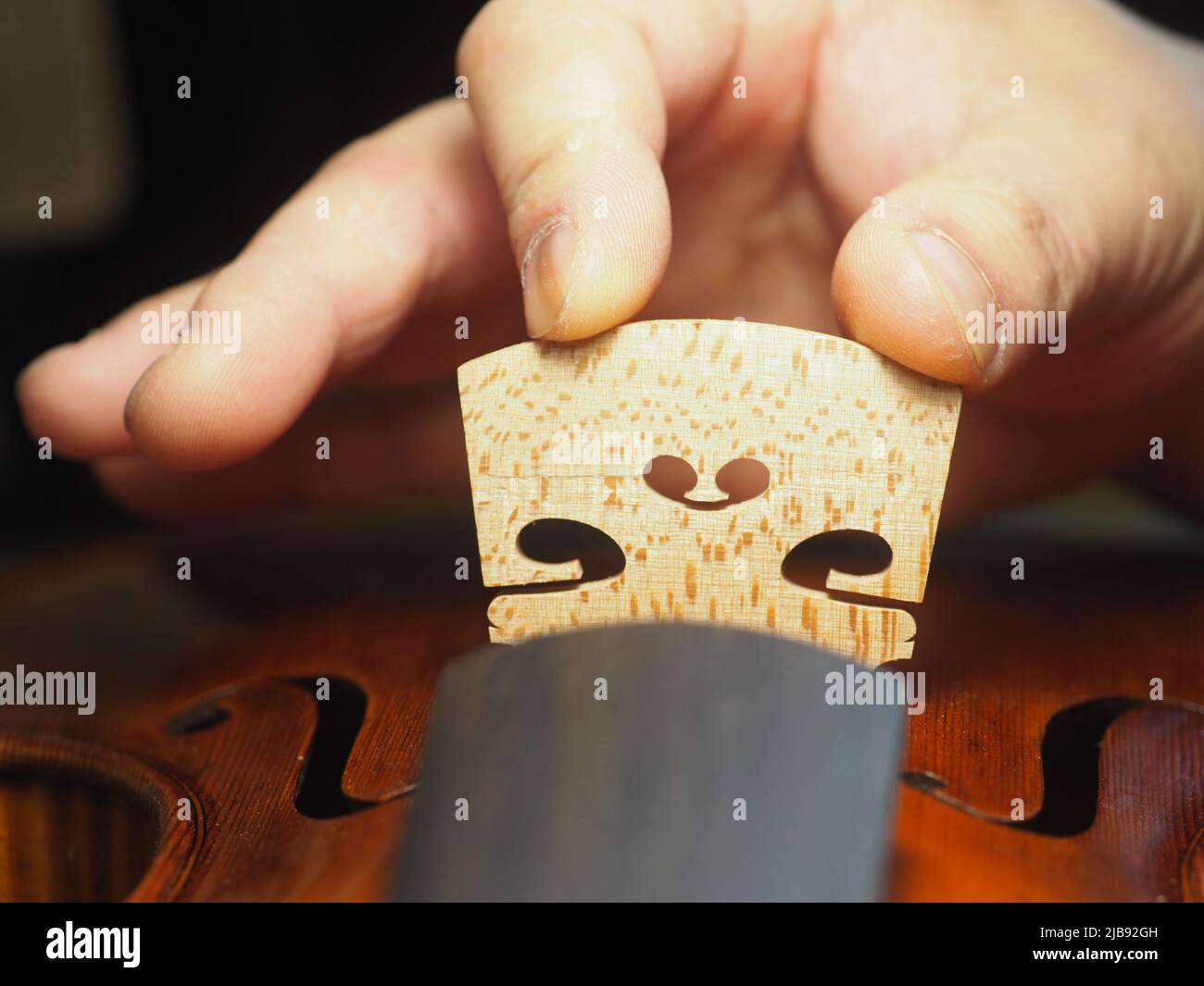 Maple wood violin bridge hi-res stock photography and images - Alamy