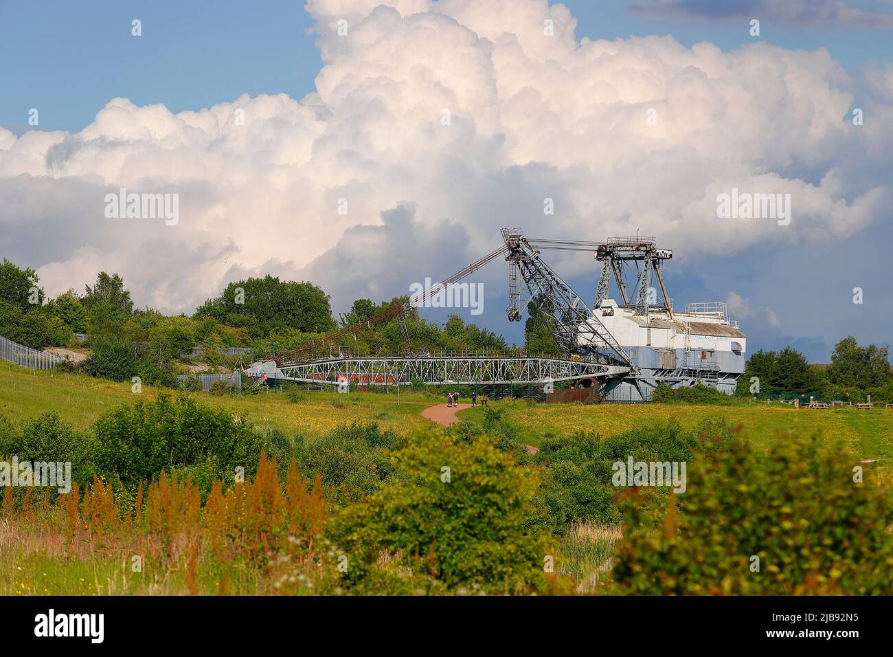 A preserved Bucyrus Erie 1150 Walking Dragline that remains on the ...