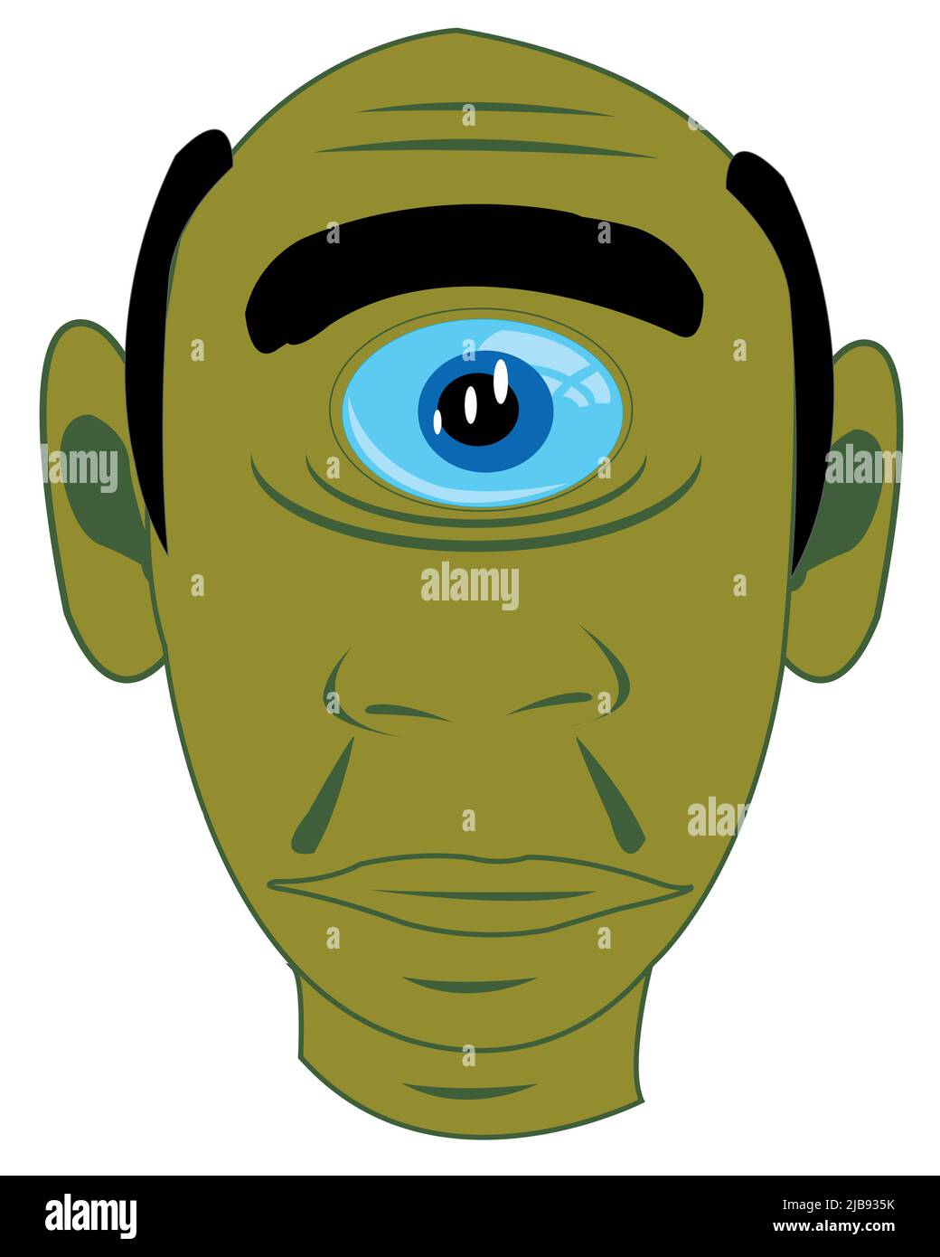 Portrait of the crock with one eye c cartoon Stock Vector Image & Art ...