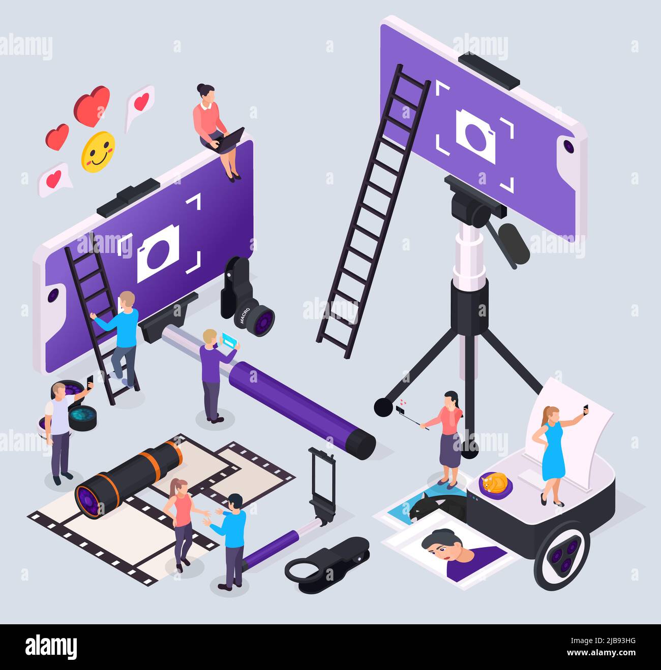 Mobile phones picture taking Stock Vector Images - Alamy