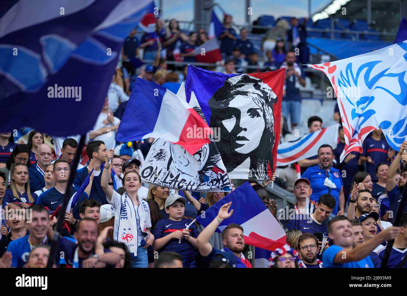 June 3, 2022: fans during France against Denmark, UEFA Nations League ...