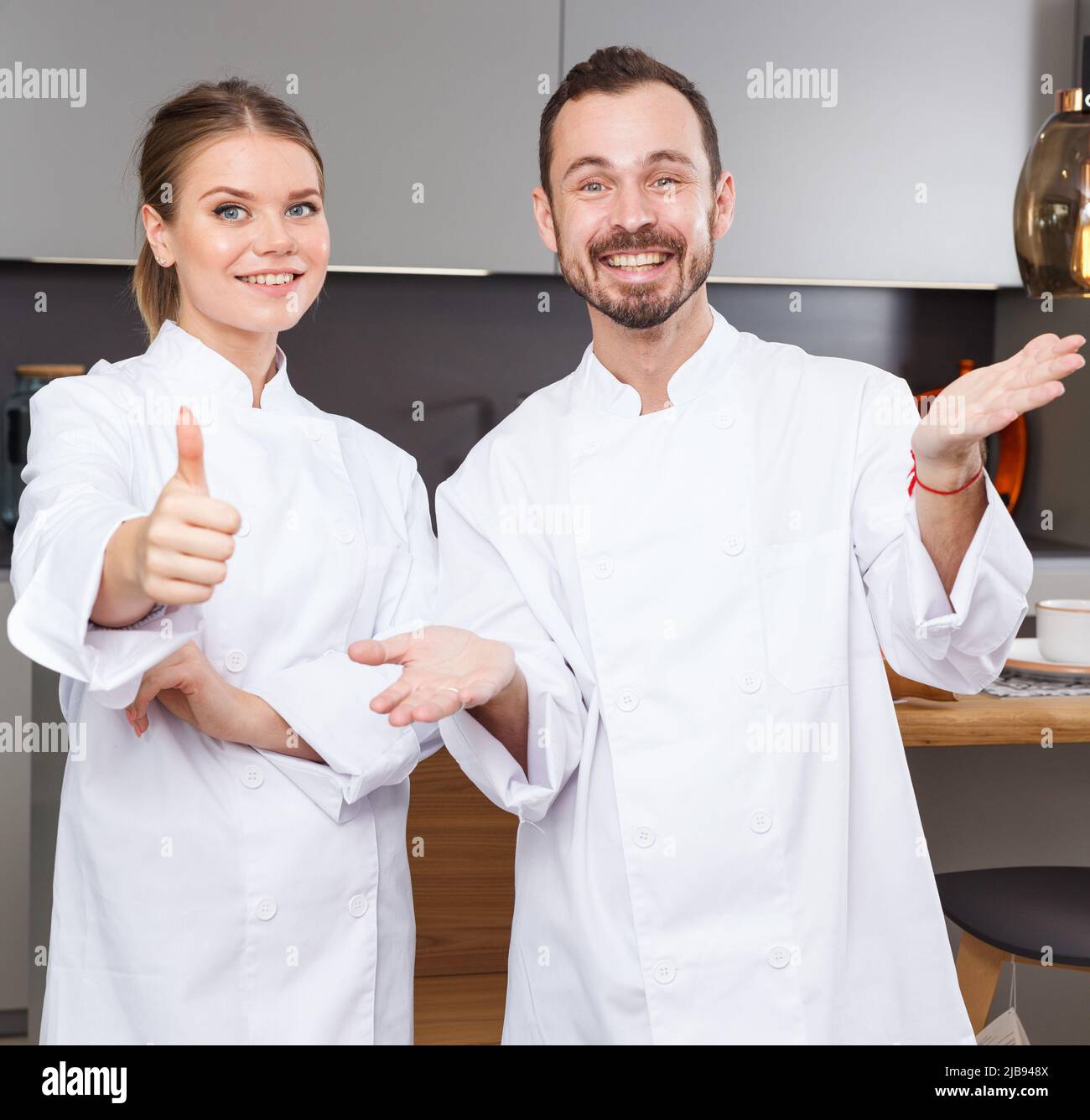 Two experienced chefs Stock Photo - Alamy