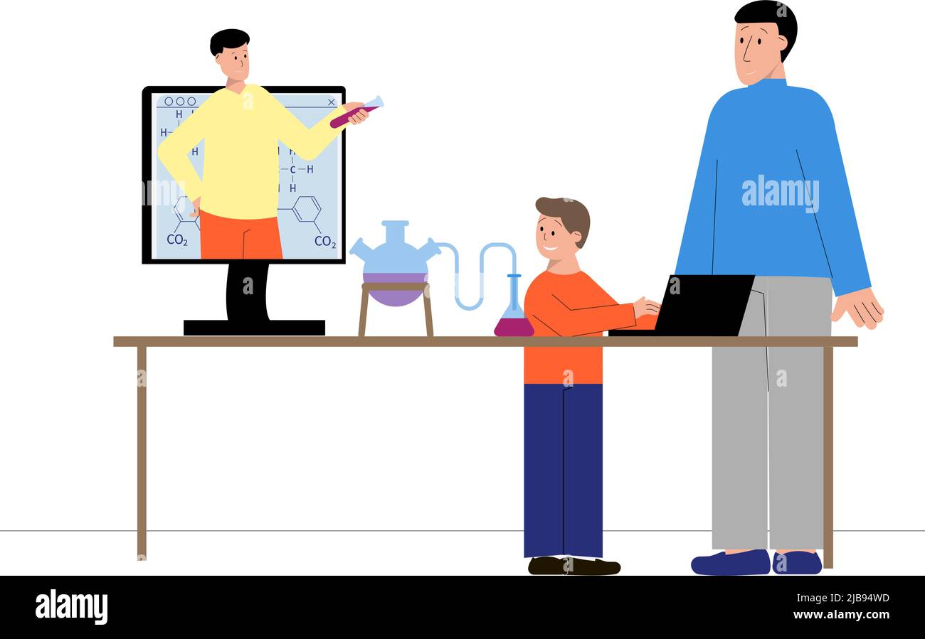Tutoring flat composition with online science lesson and human ...