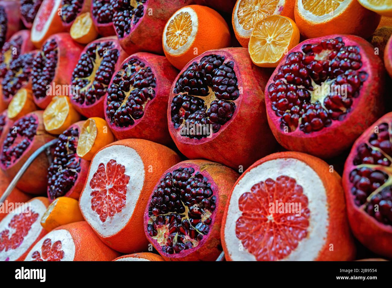 ISTANBUL, TURKEY - January 2022: Close up of Citrus fruits for making ...