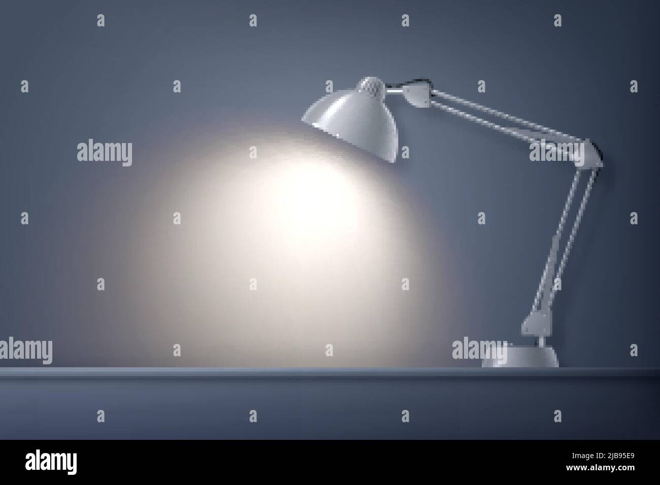 House lighting lamp on table realistic composition with front view of ...