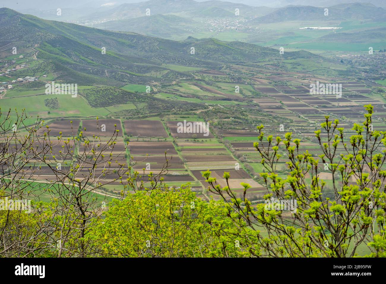 Famous mountain landscape of Shida Kartli, Georgia, in surrounding of ...
