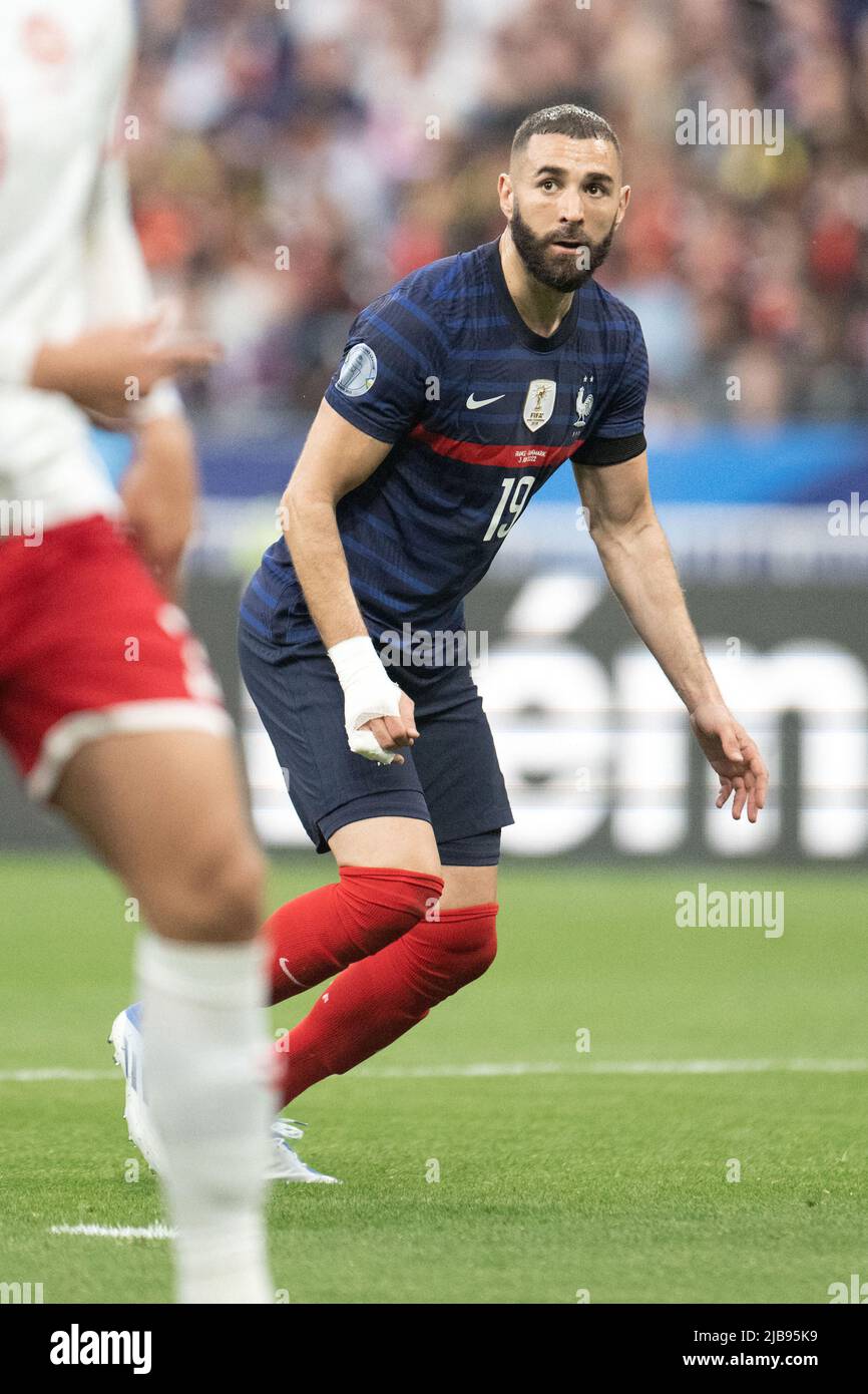 Karim Benzema of France celebrates in action during the UEFA Nations ...