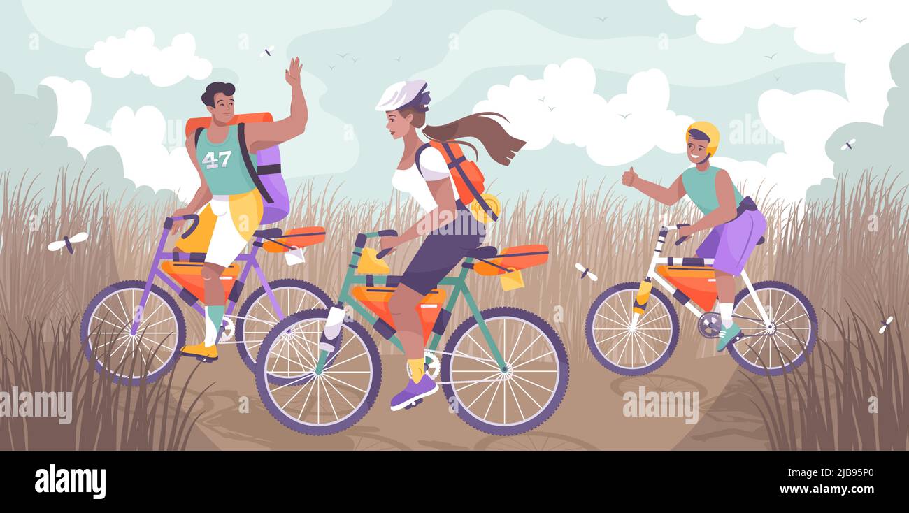 Group bikes Stock Vector Images - Alamy