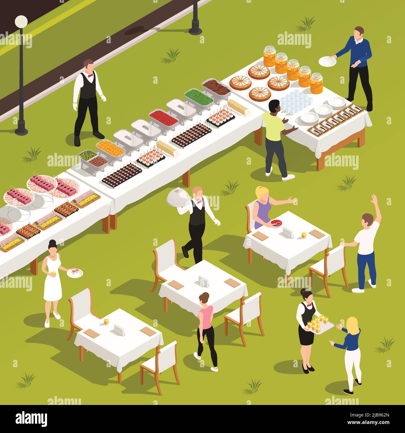 Outdoor catering corporate events private celebrations service with ...