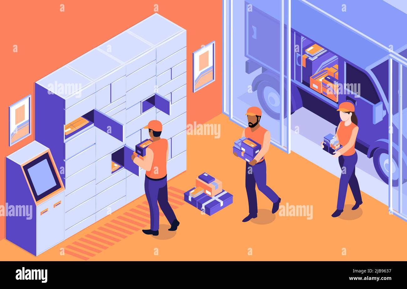 Automatic loading station Stock Vector Images - Alamy