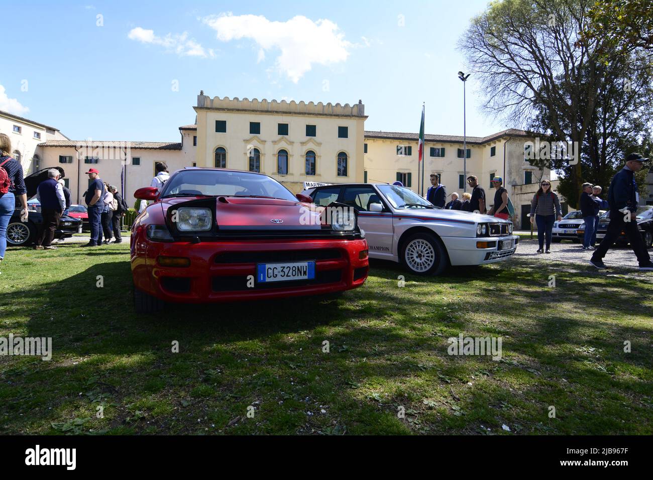 ITALY , BARDOLINO - APRIL 10, 2022:a few lancia 4wd martini and toyota ...
