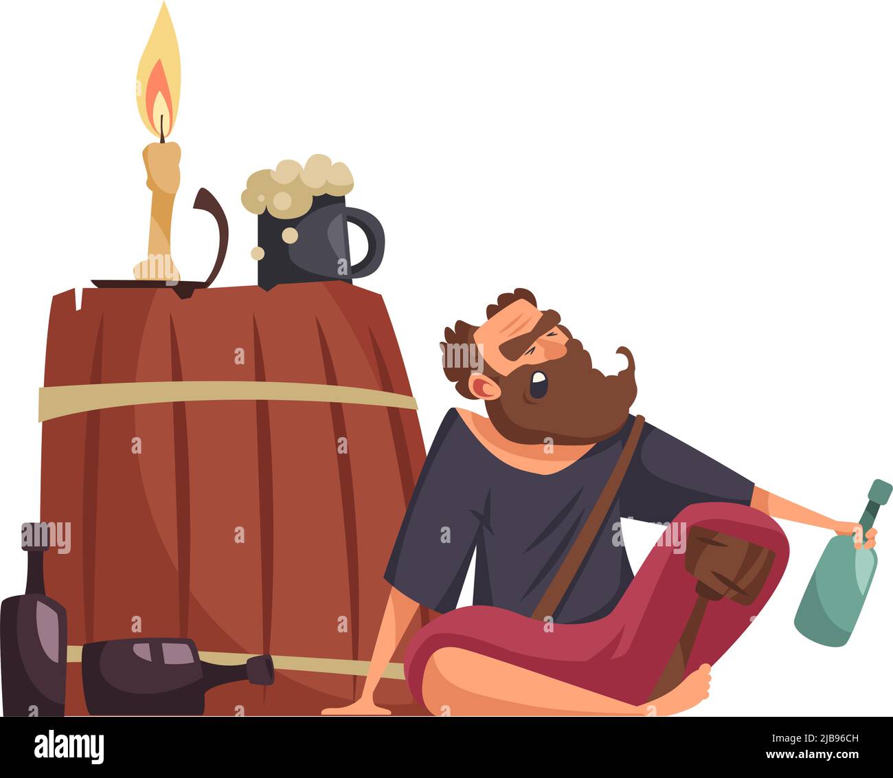 Cartoon bottle rum hi-res stock photography and images - Alamy