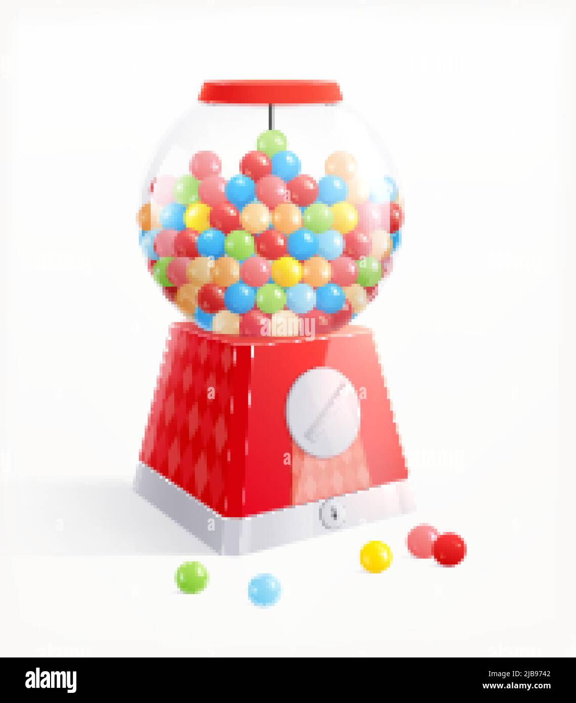 Bubble gum types with different colors and shapes realistic set ...