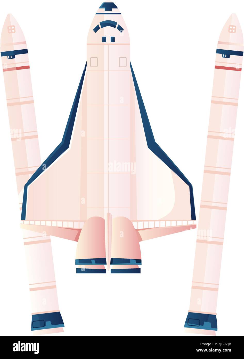 Space rocket flat icon on white background vector illustration Stock ...