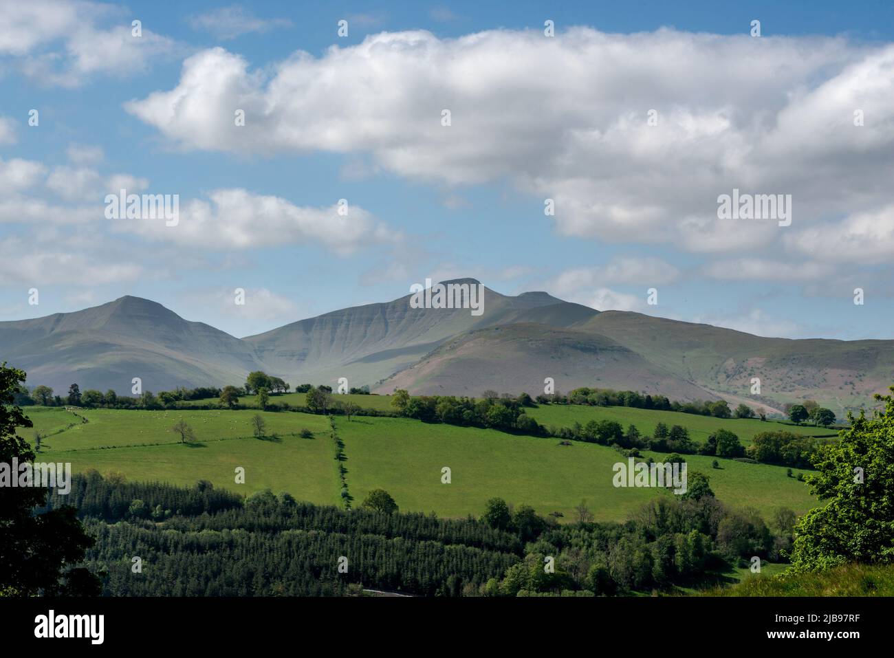 Brecon, May 14th 2022: Pen y Fan, the highest peak in south Wales, as ...